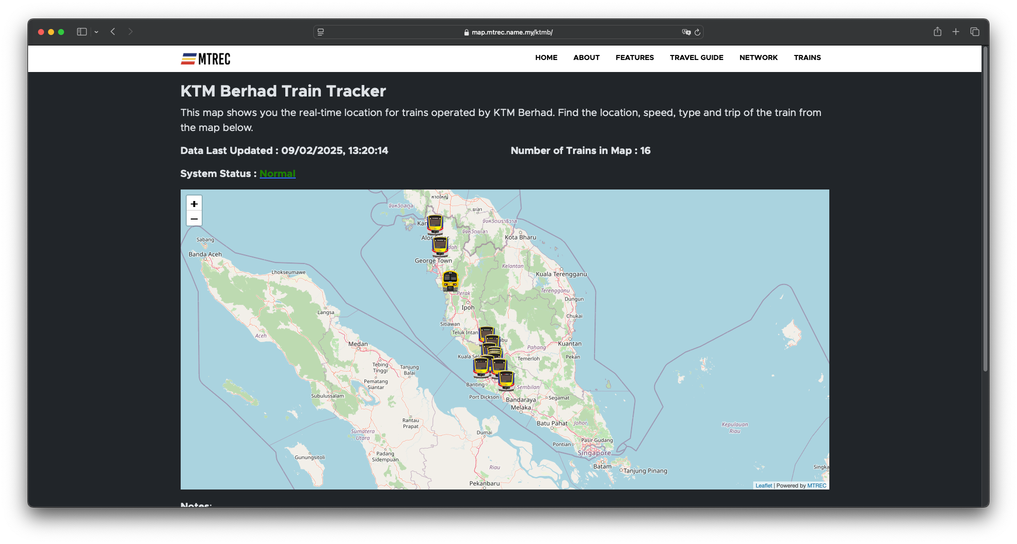 Real-Time Train Tracker - MTREC